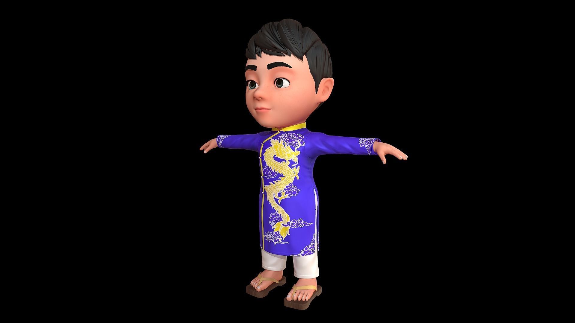 Asset - Cartoons - Character - Baby - Boy - Indian - Rig 3D model ...