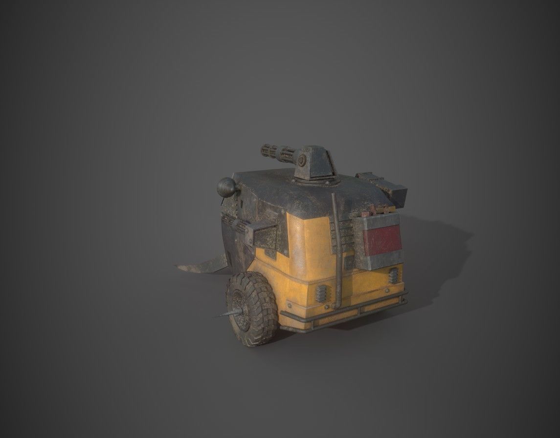 3D model Post Apocalyptic Monster Tricycle VR / AR / low-poly | CGTrader