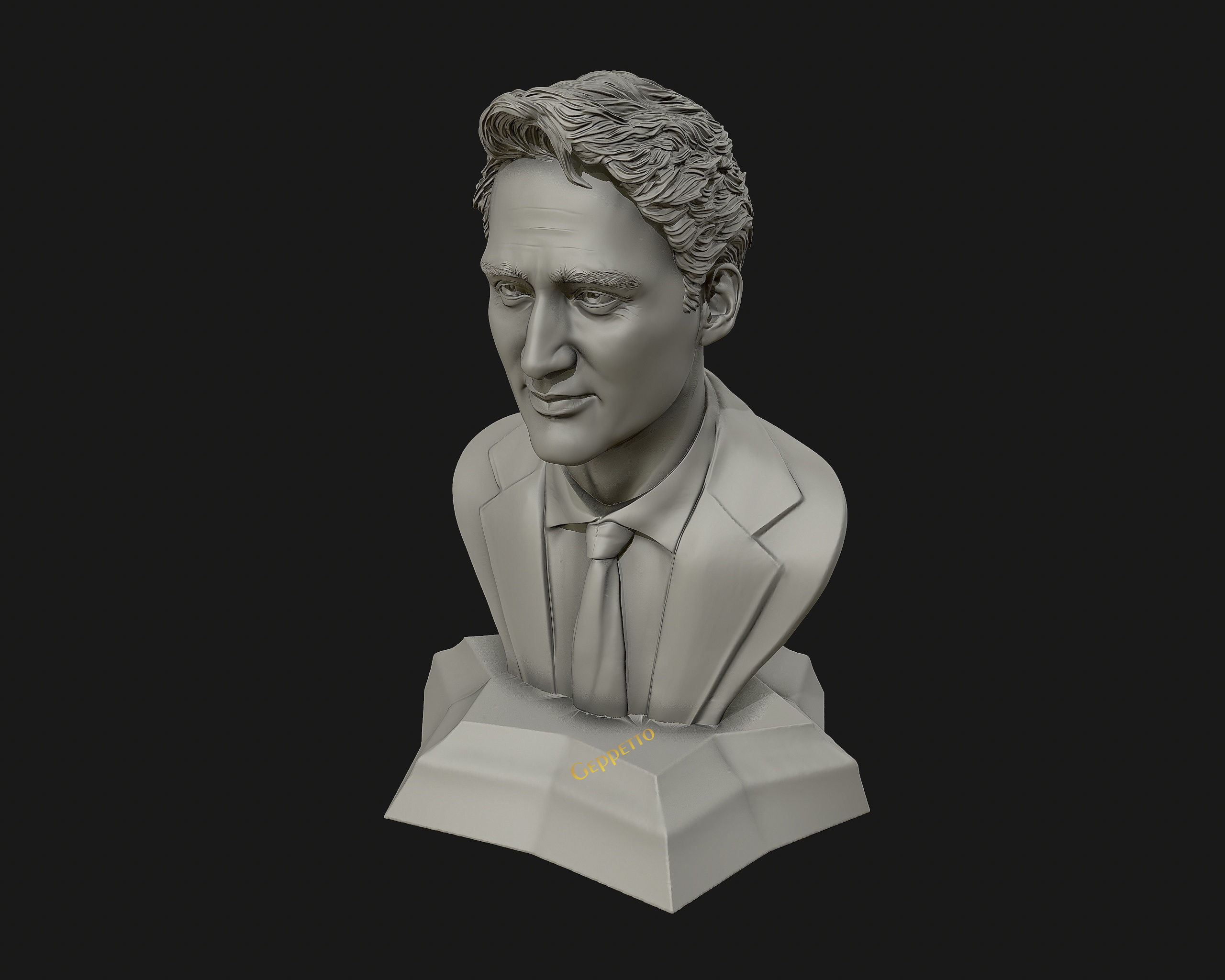 Justin Trudeau 3D portrait Ready to 3D print 3D model 3D printable ...
