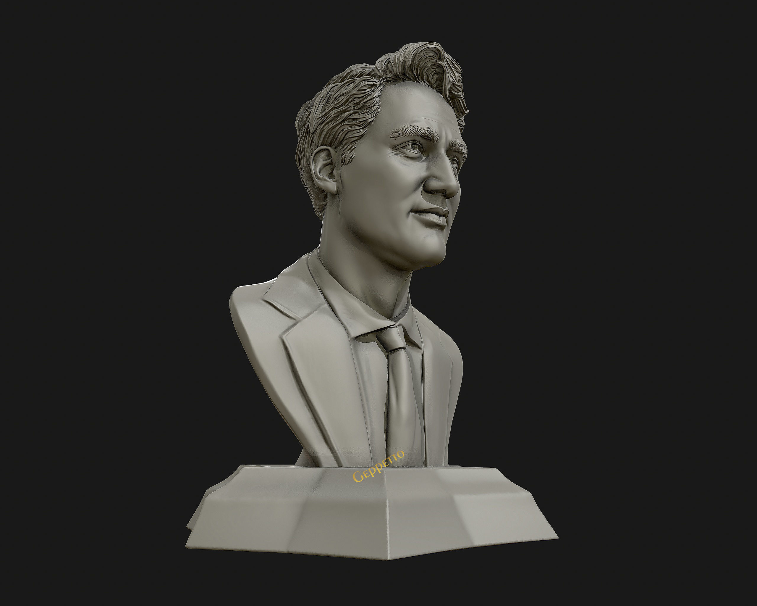 Justin Trudeau 3D portrait Ready to 3D print 3D model 3D printable ...