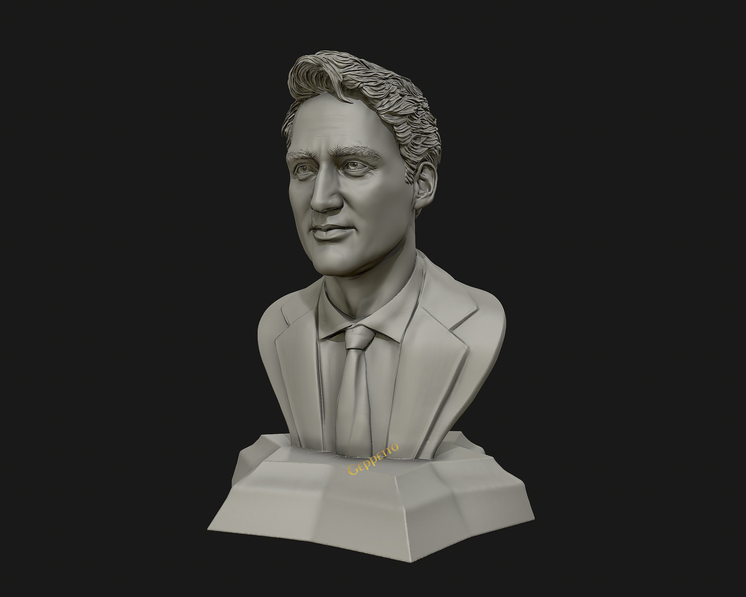 Justin Trudeau 3D portrait Ready to 3D print 3D model 3D printable ...