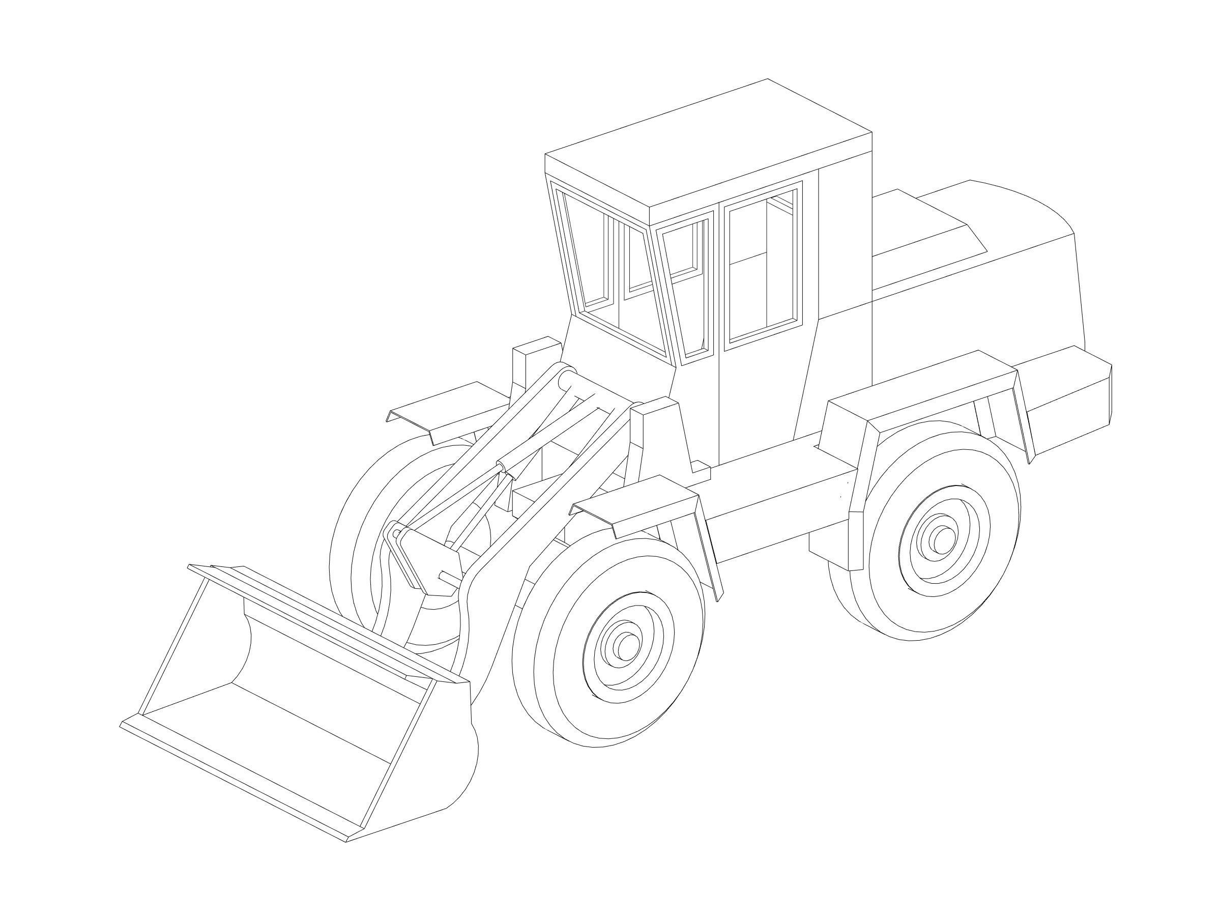 Wheel Loader - Revit Family 3D model | CGTrader