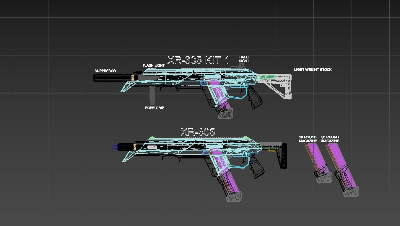 XR-305 RIFLE 3D model | CGTrader