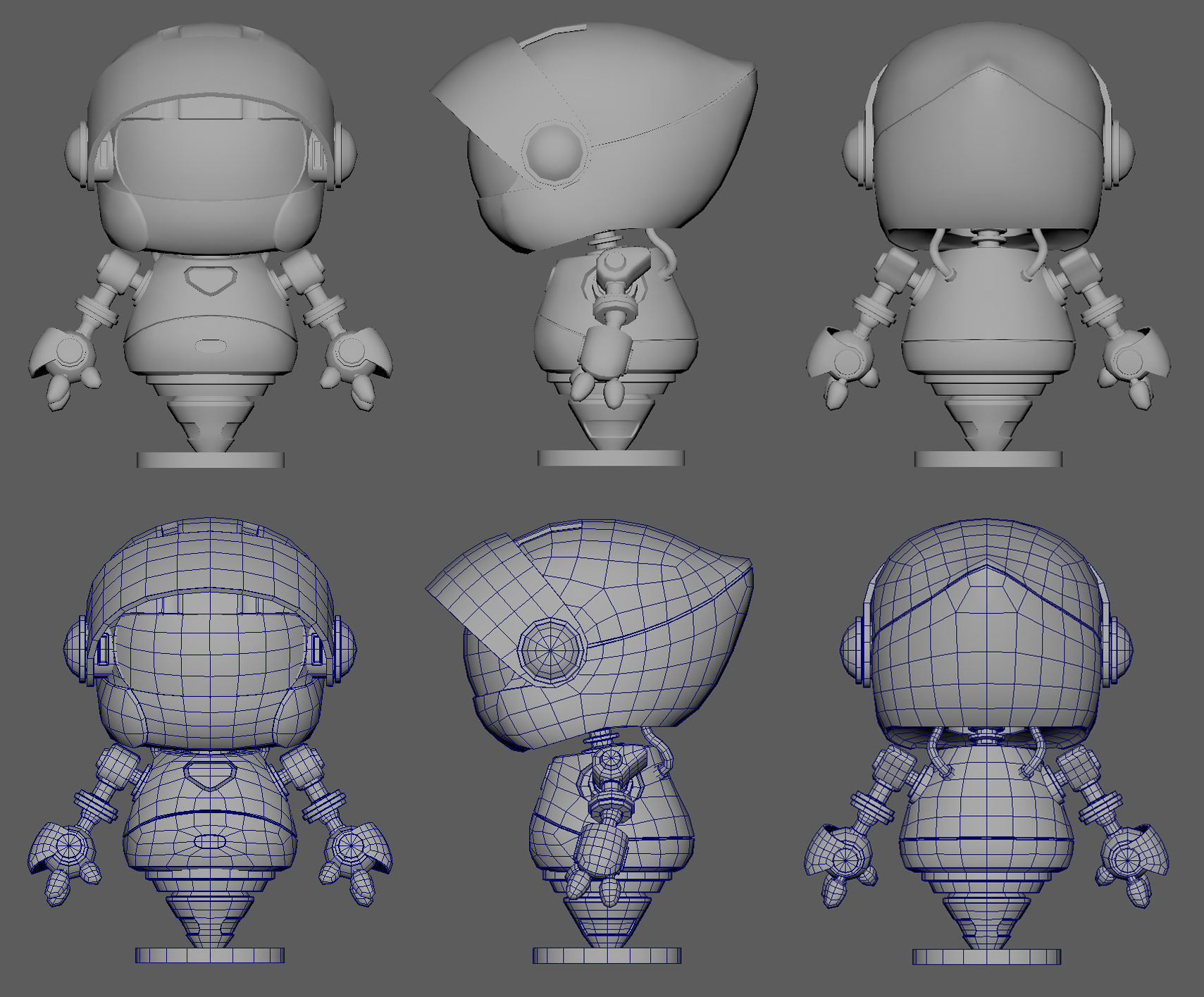 3D model cute robot VR / AR / low-poly rigged | CGTrader