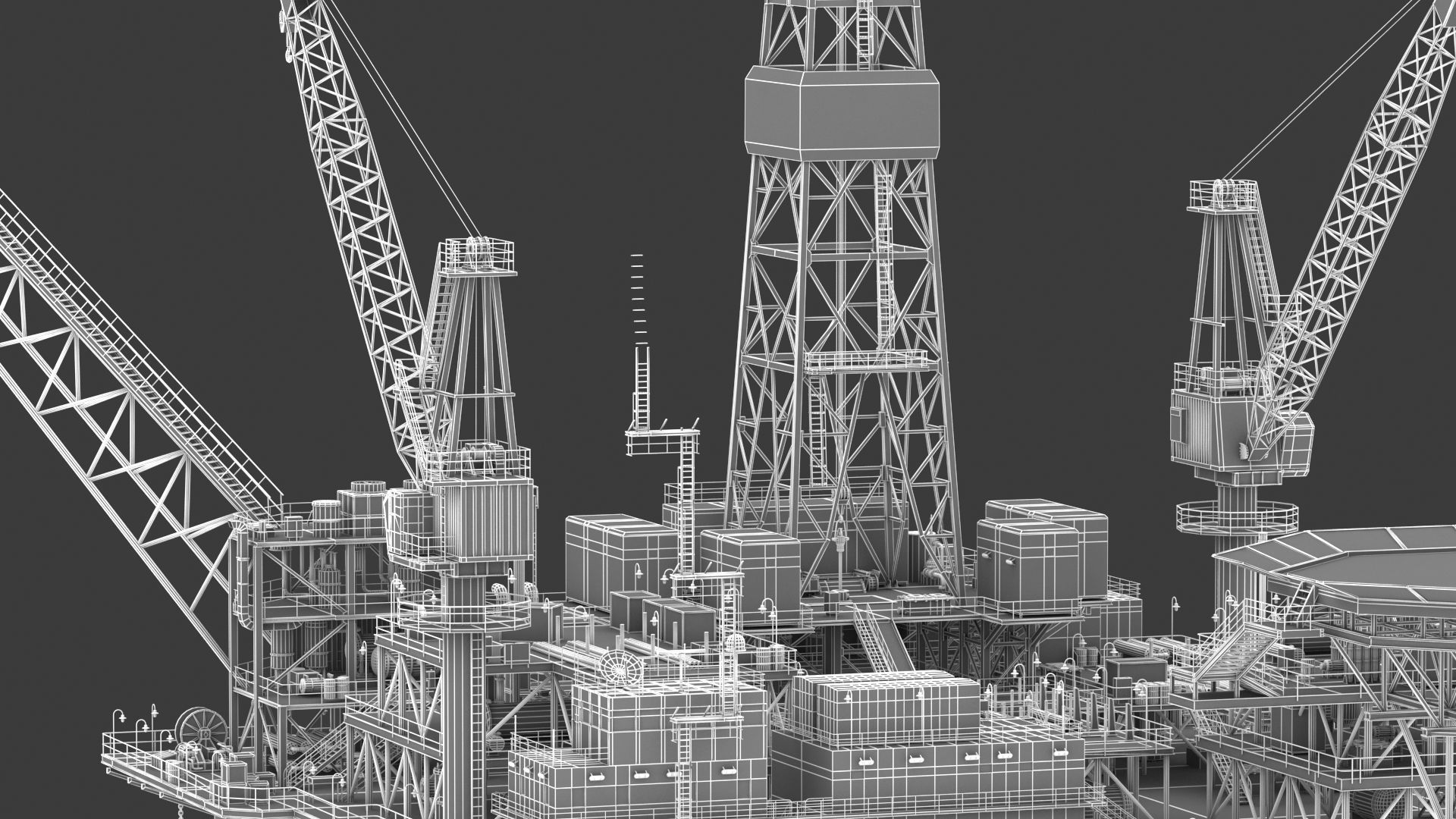 Oil Rig Platform 3D model | CGTrader