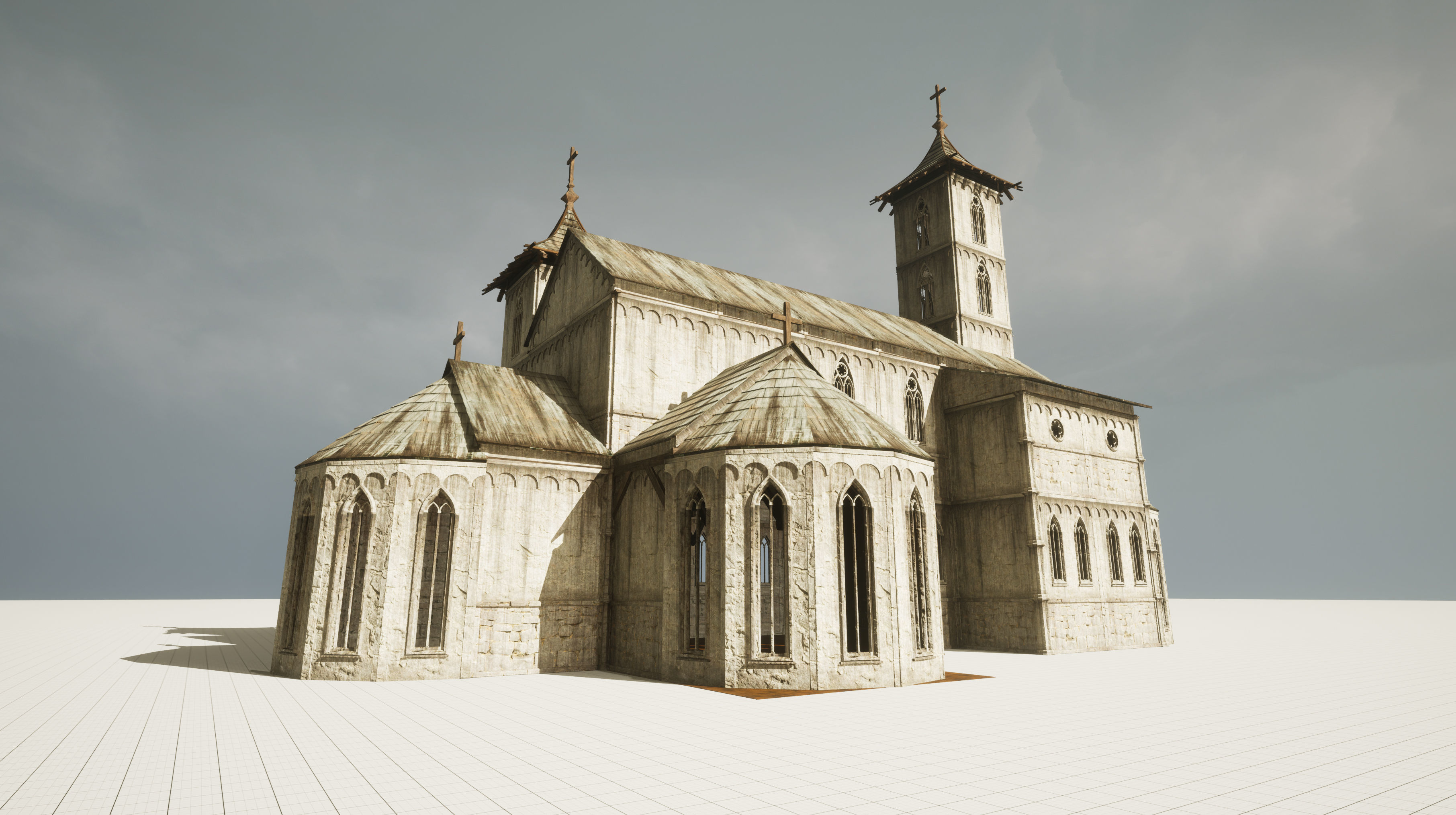 3D model Medieval Modular House VR / AR / low-poly | CGTrader