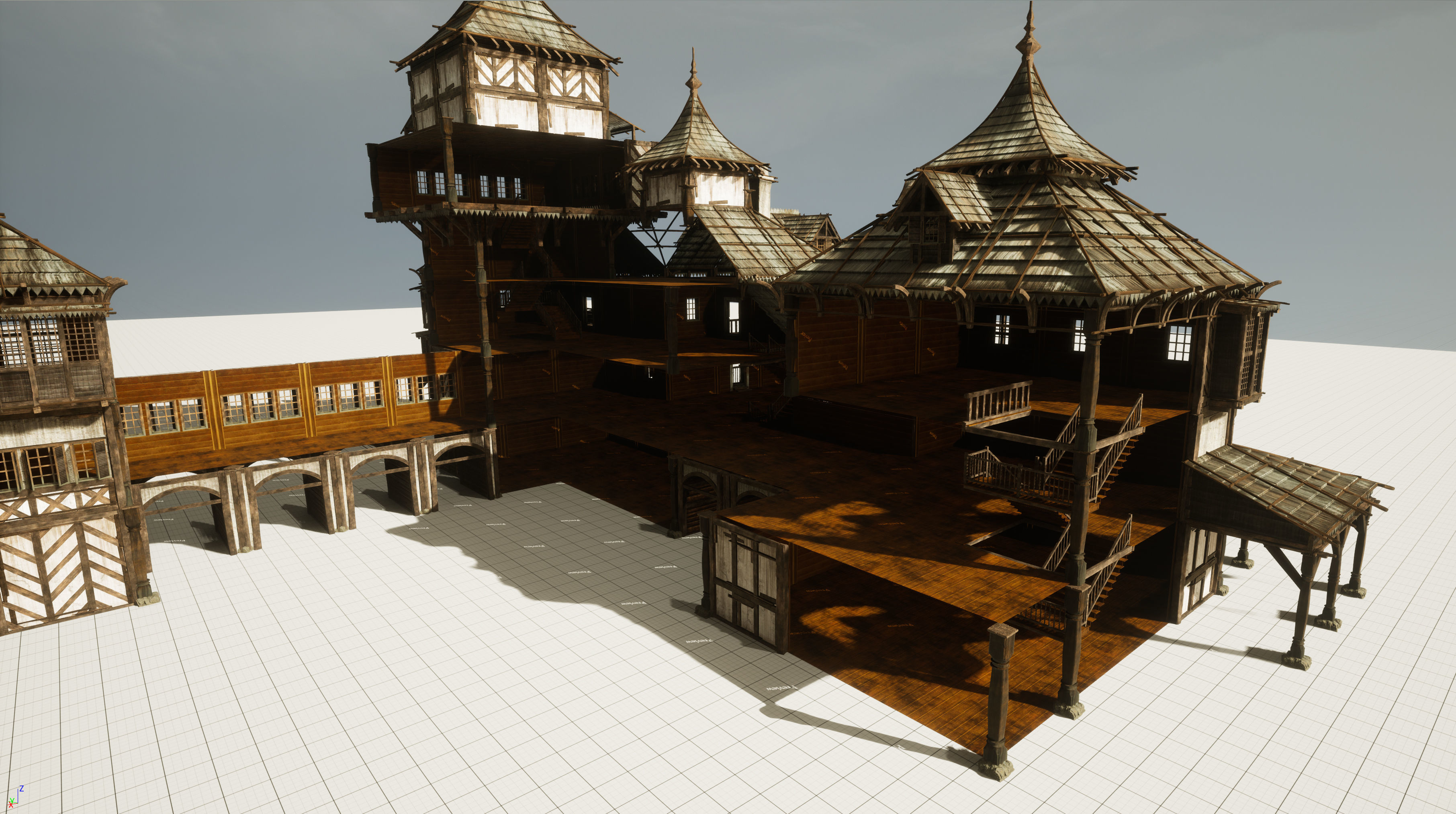 3D model Medieval Modular House VR / AR / low-poly | CGTrader