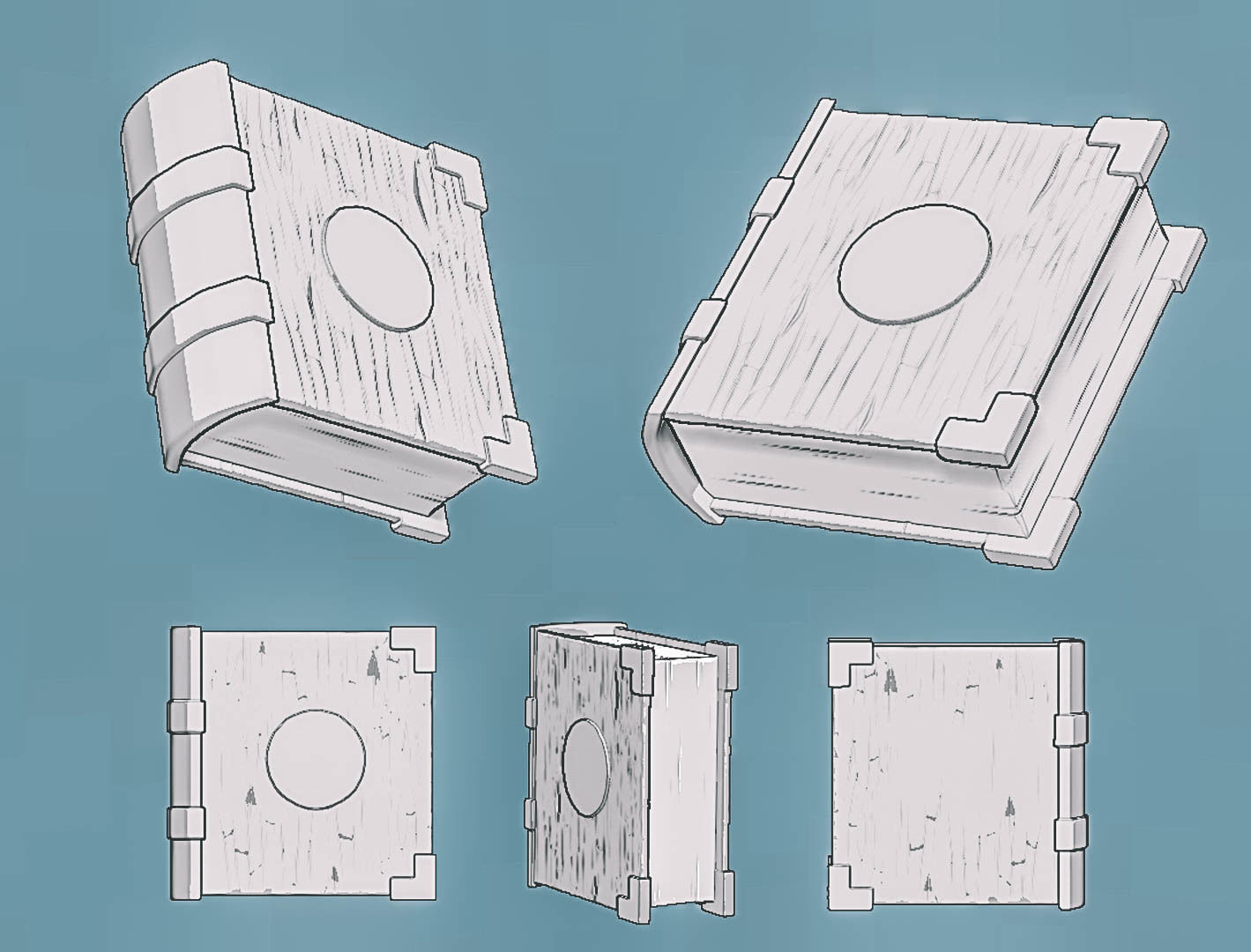 3D model Stylized Magic Book VR / AR / low-poly | CGTrader
