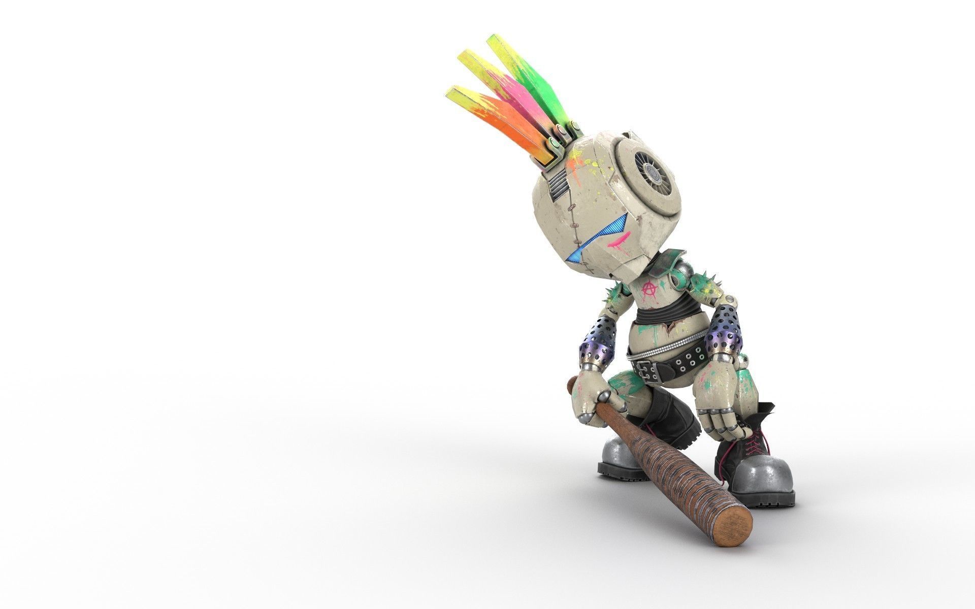 3D model Robo Punk VR / AR / low-poly rigged animated | CGTrader