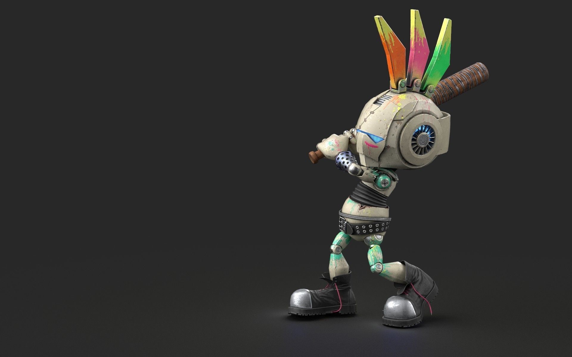 3D model Robo Punk VR / AR / low-poly rigged animated | CGTrader