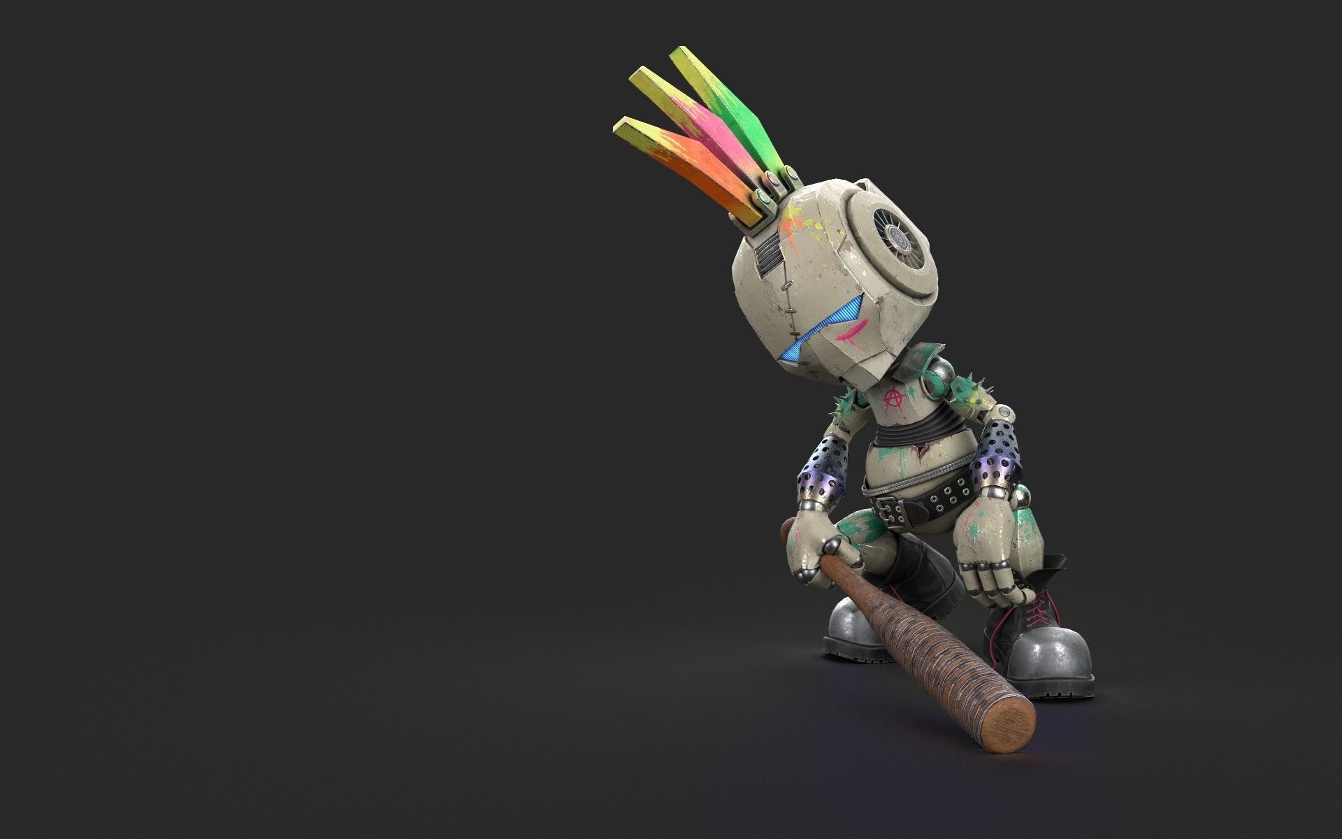 3D model Robo Punk VR / AR / low-poly rigged animated | CGTrader