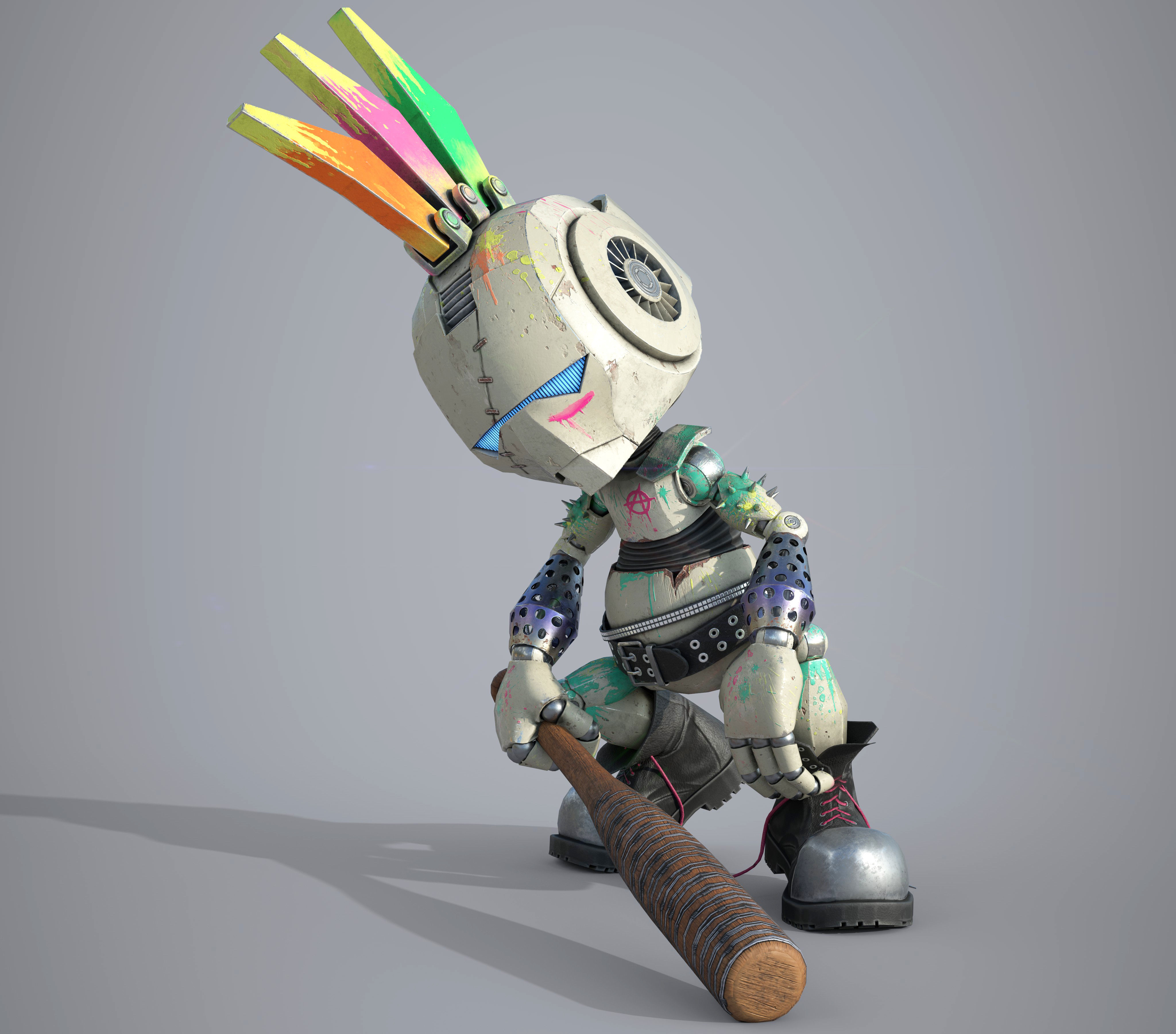 3D model Robo Punk VR / AR / low-poly rigged animated | CGTrader