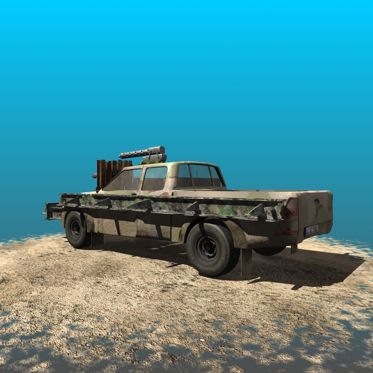 3D model Offroad Battle Car 02 VR / AR / low-poly | CGTrader