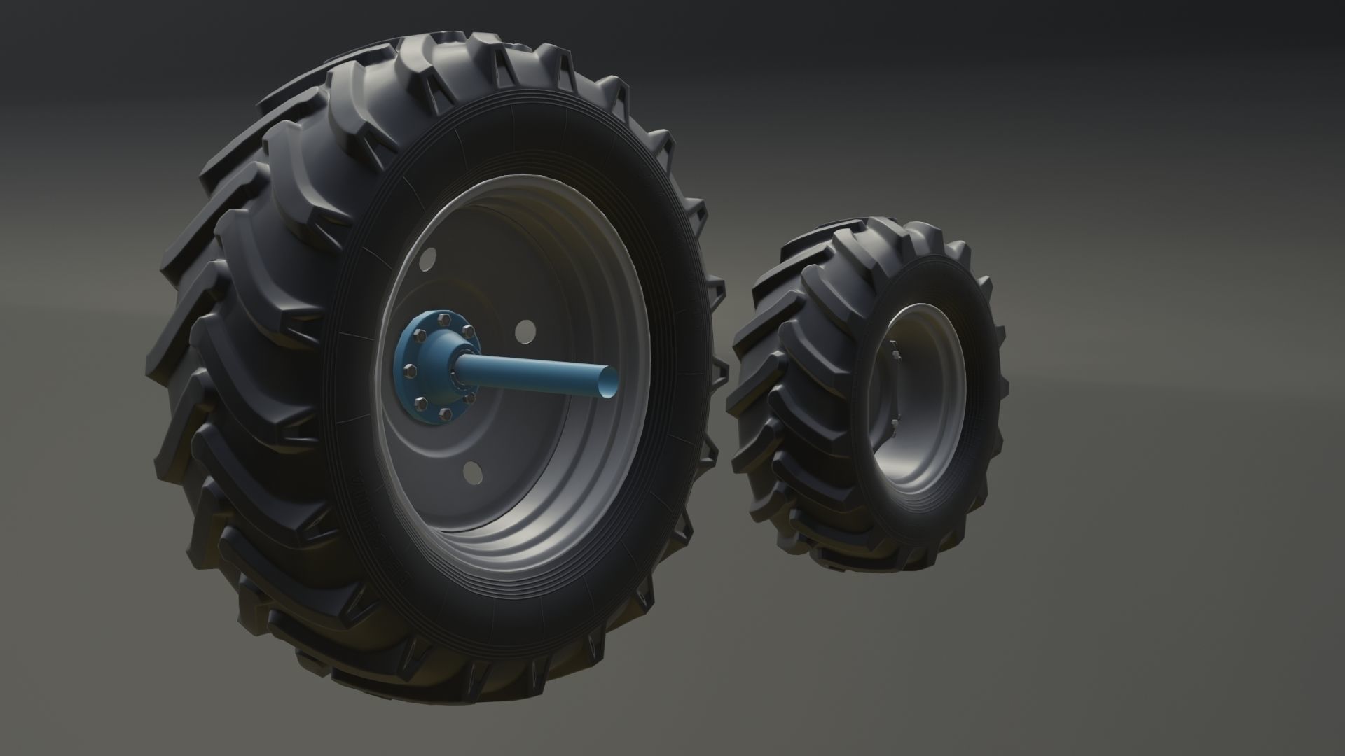 Set of wheels for MTZ 1221 tractor Assembly free VR / AR / low-poly 3D ...