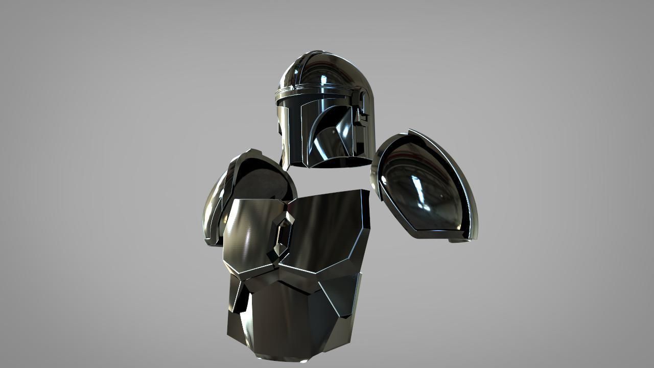 Full Beskar armor from The Mandalorian UPDATED 3D model 3D printable ...
