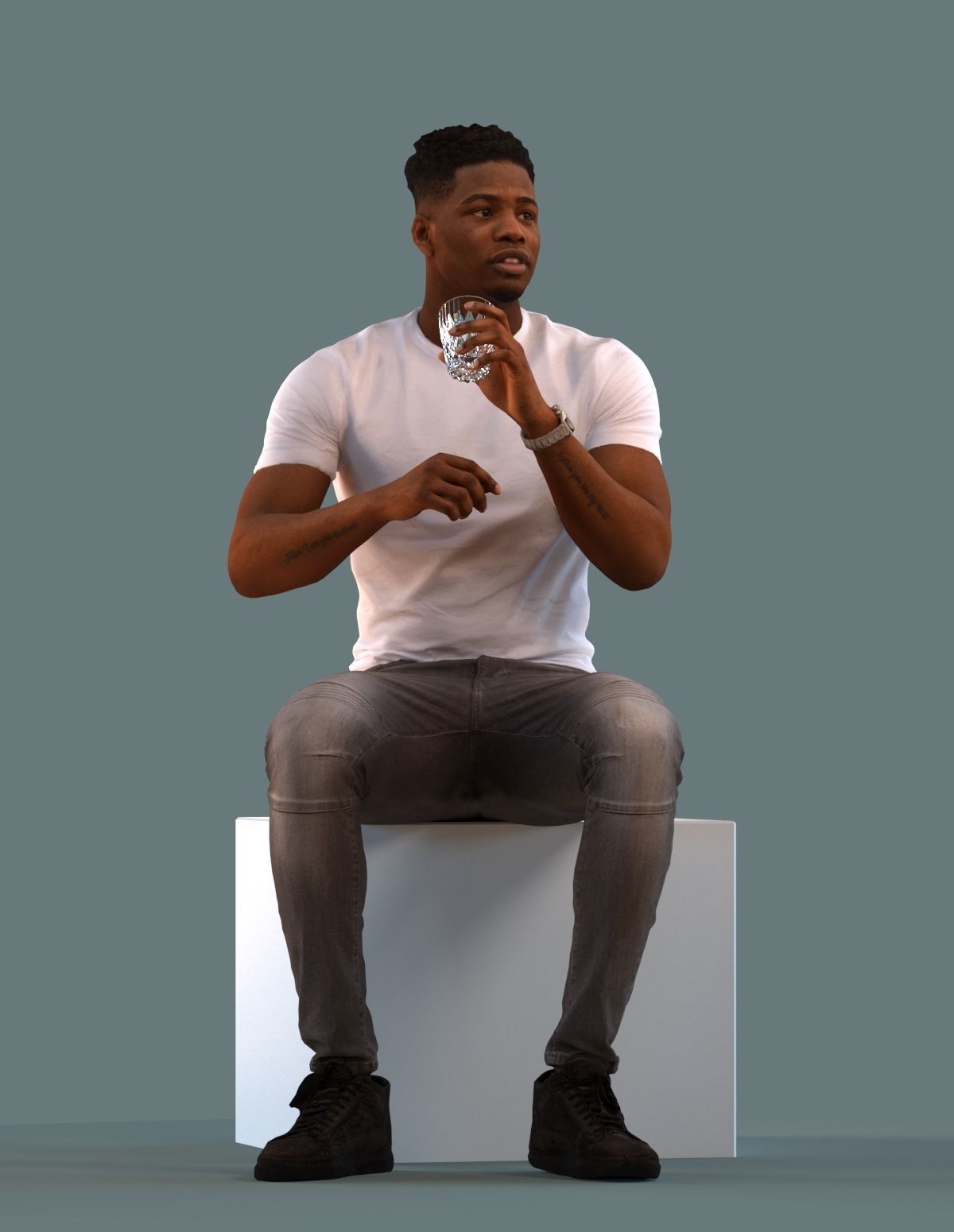 Set of 3D men sitting in various poses 3D model | CGTrader
