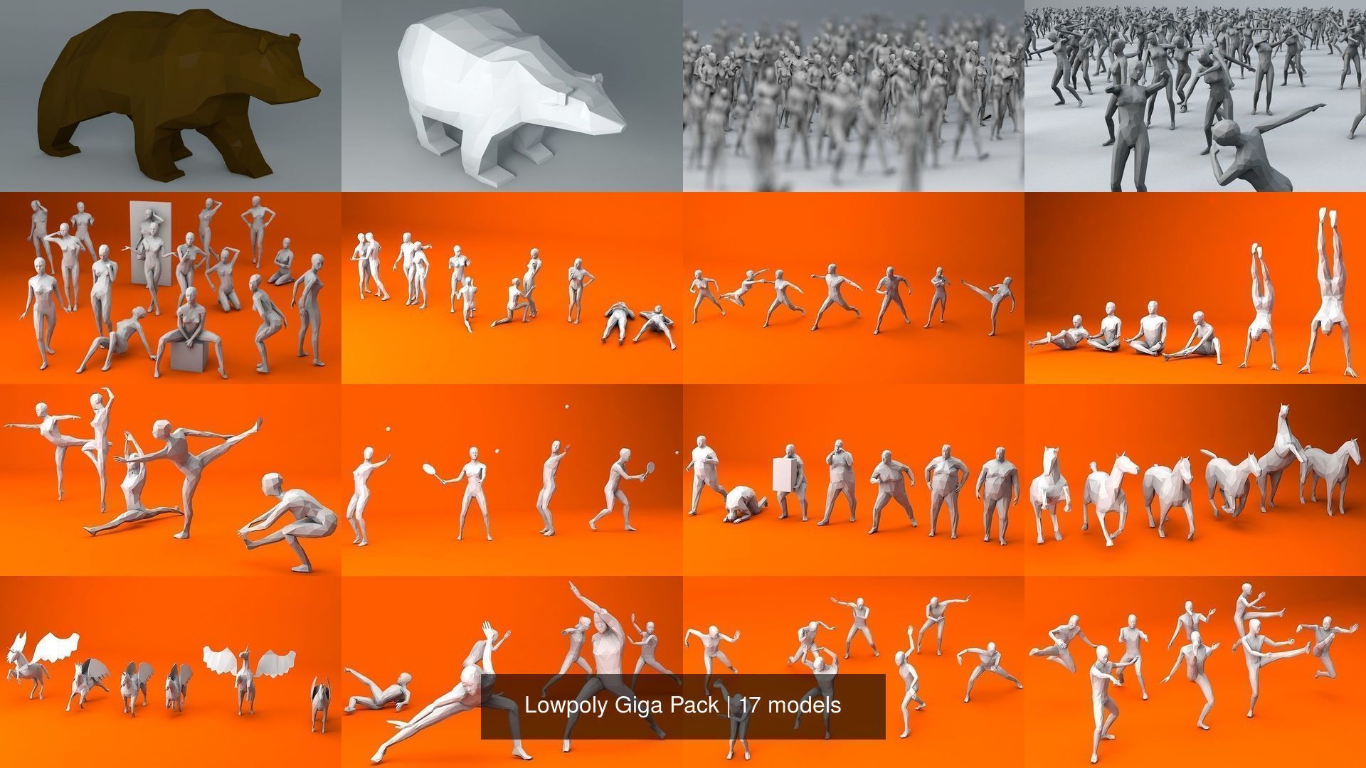 3D Model Collection Lowpoly Giga Pack VR / AR / low-poly | CGTrader