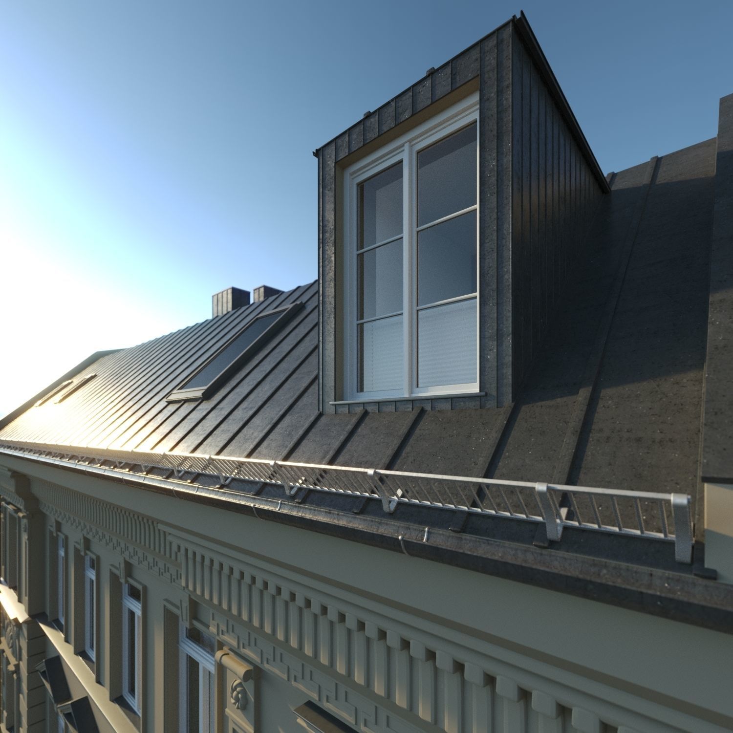 Residential City Building - Row - 16 - Storefront with Stucco 3D model ...