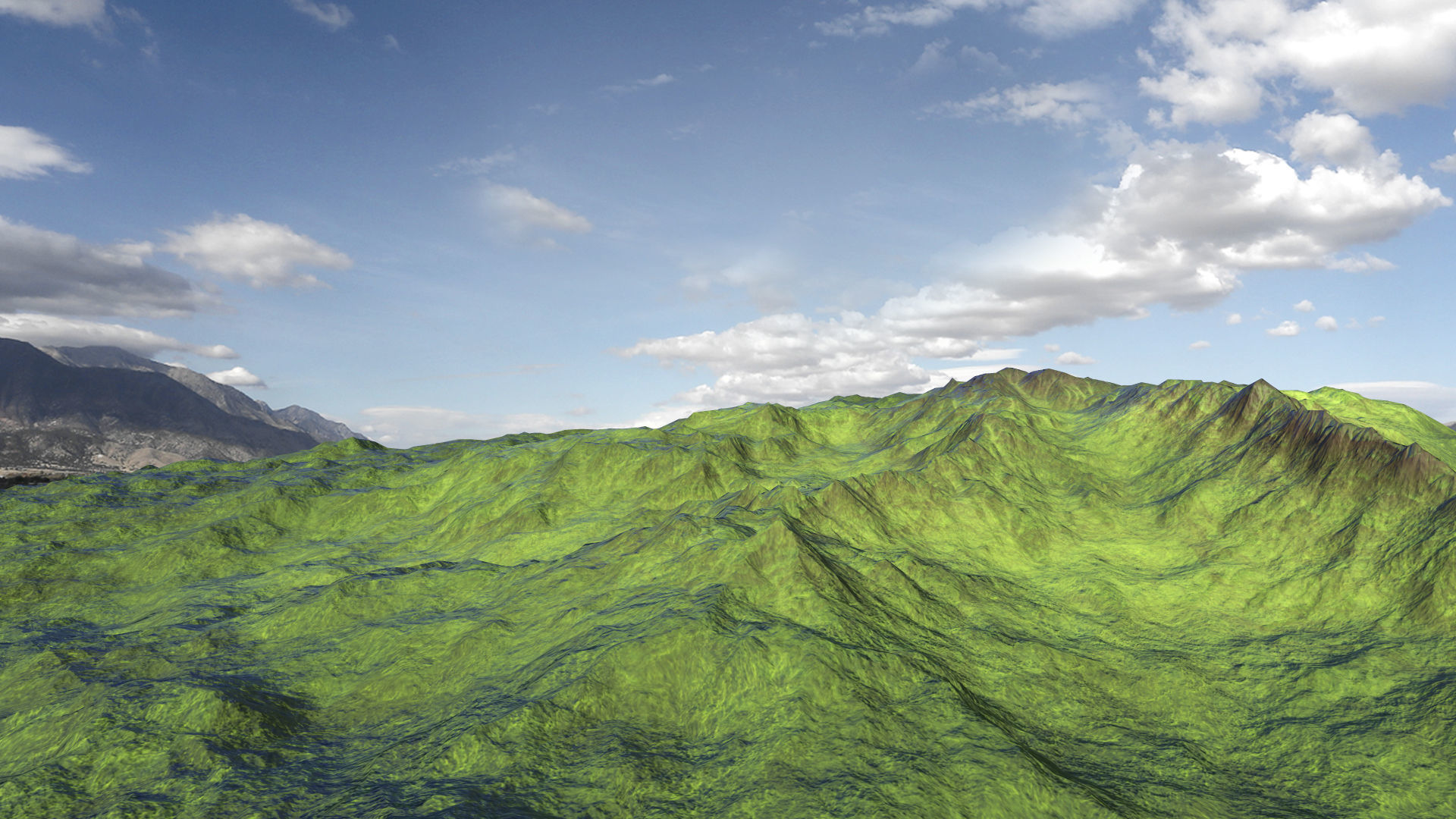 3D model Terrain Hills Landscape Mountain Environment Highlands PBR 07 ...