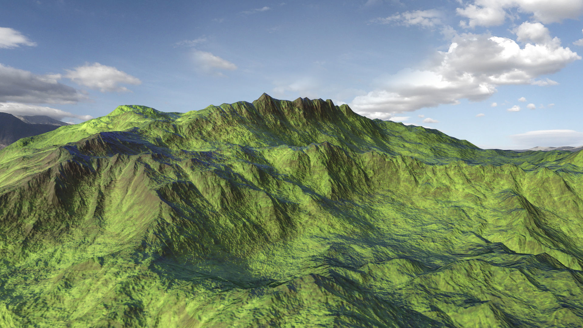 3D model Terrain Hills Landscape Mountain Environment Highlands PBR 07 ...