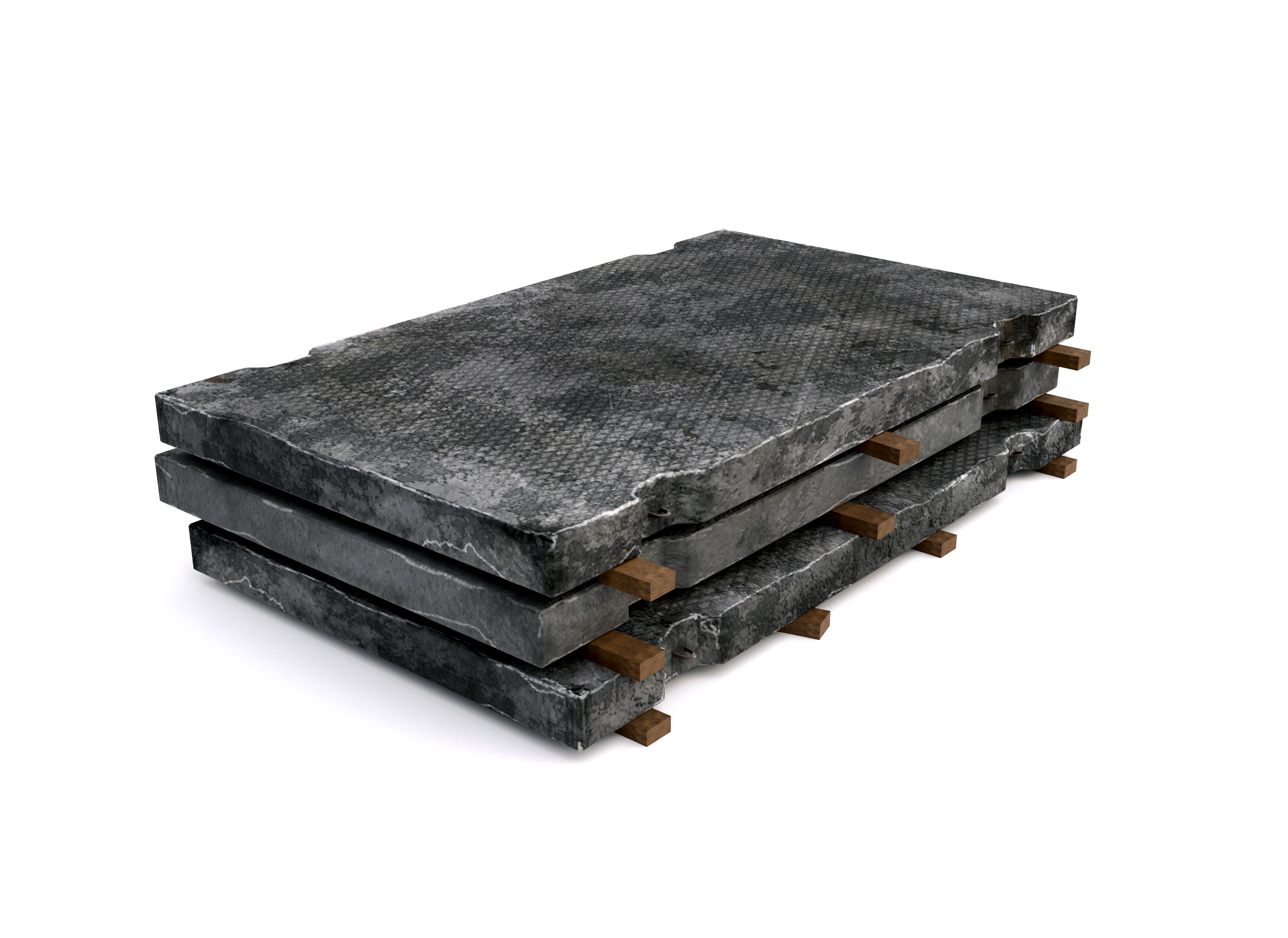 3D model Concrete slab for road VR / AR / low-poly | CGTrader