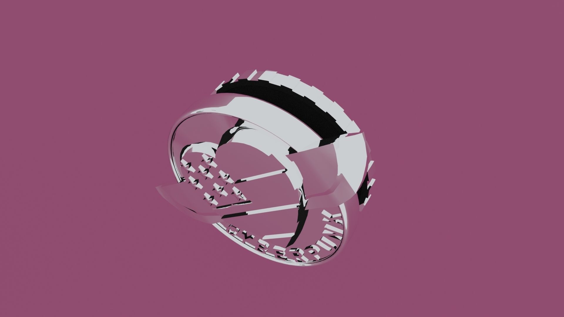 cyberpunk badge 3D model 3D printable | CGTrader