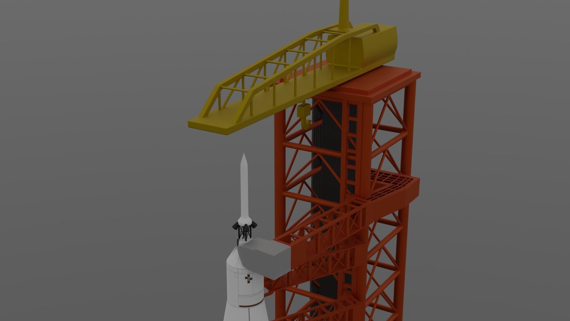 Saturn V Rocket and Launch Pad 3D model | CGTrader