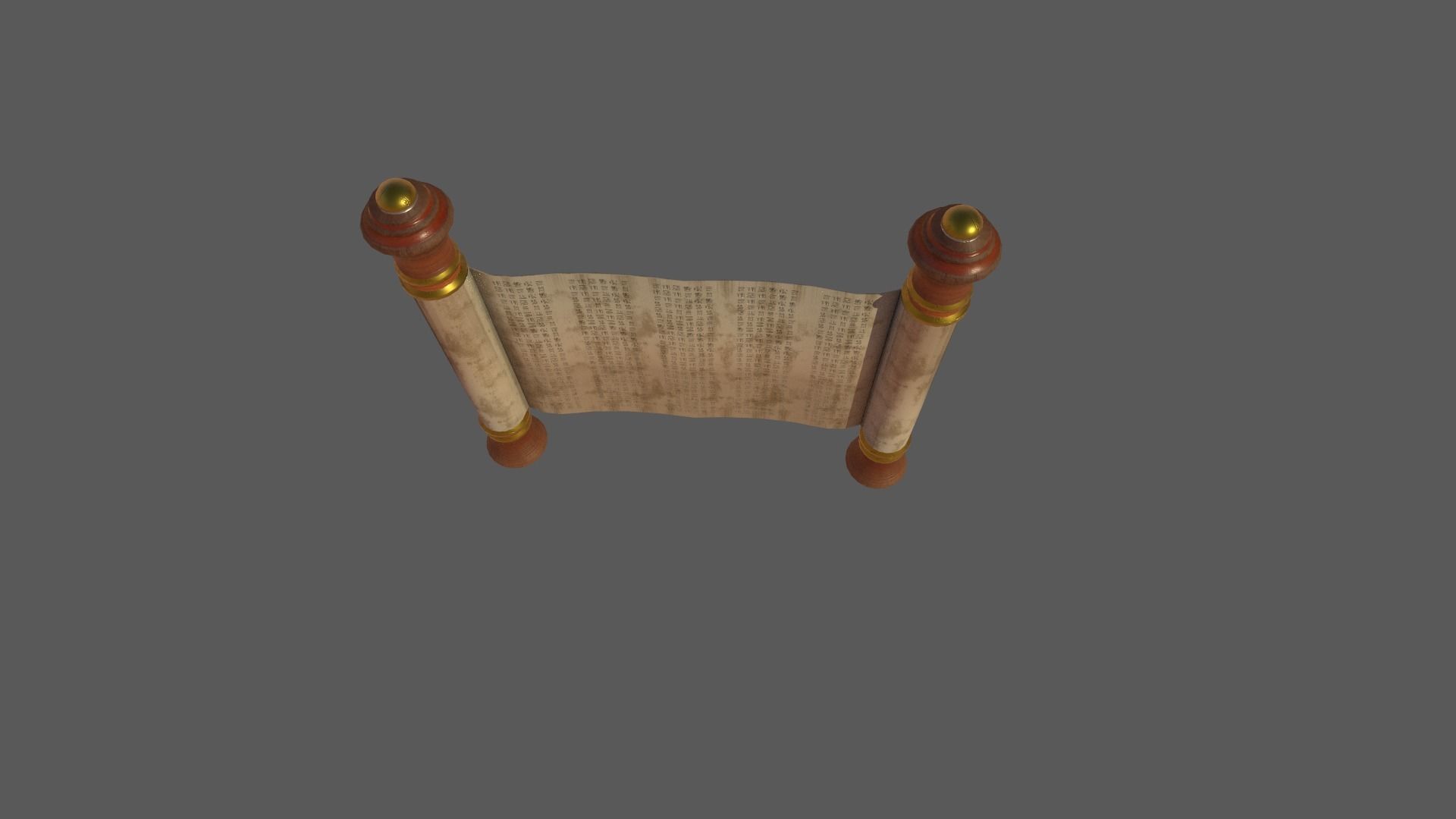 3D model Papyrus Scroll with Hieroglyphs VR / AR / low-poly | CGTrader