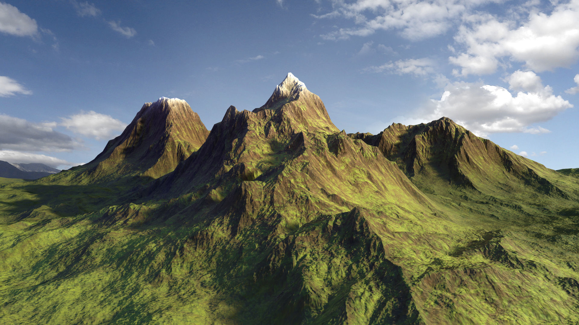 3D model Mountain Terrain Landscape Hills PBR and Unity Ready 08 VR ...