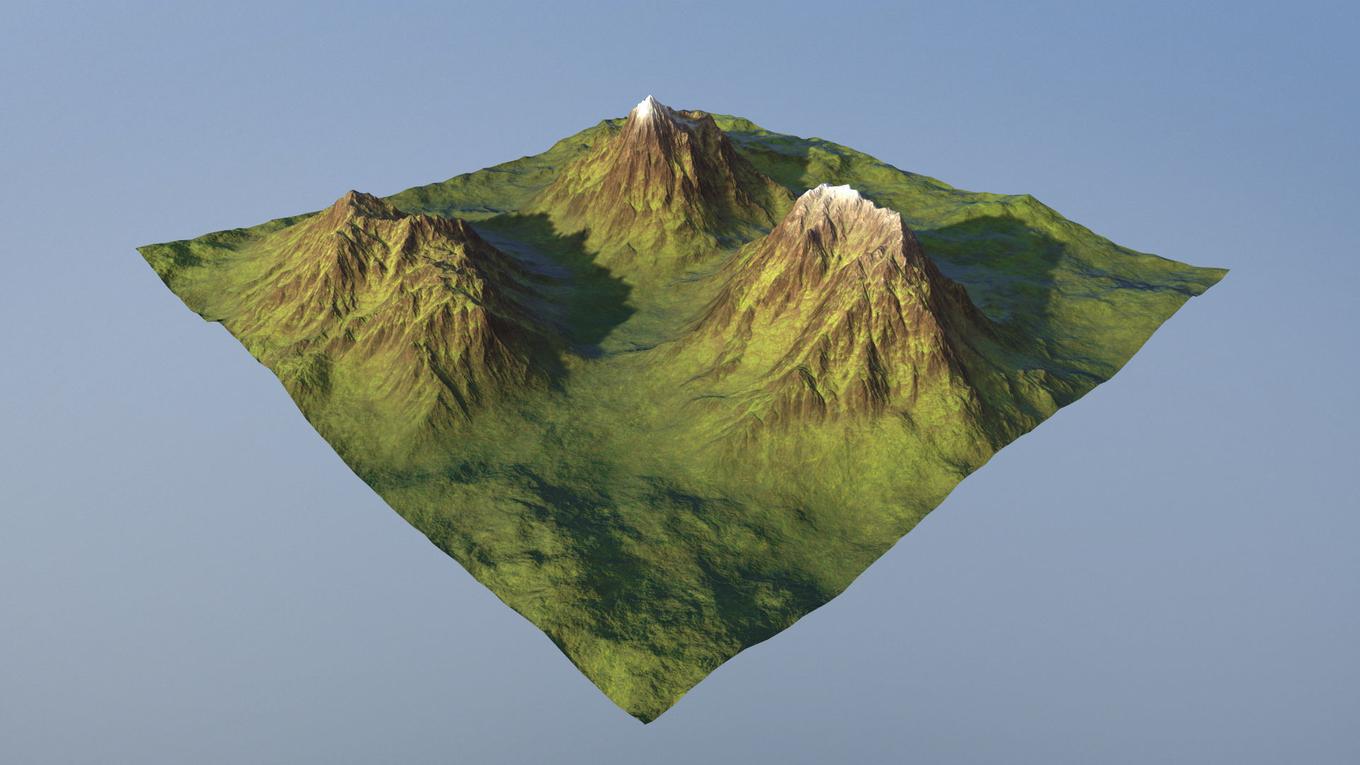 3D model Mountain Terrain Landscape Hills PBR and Unity Ready 08 VR ...