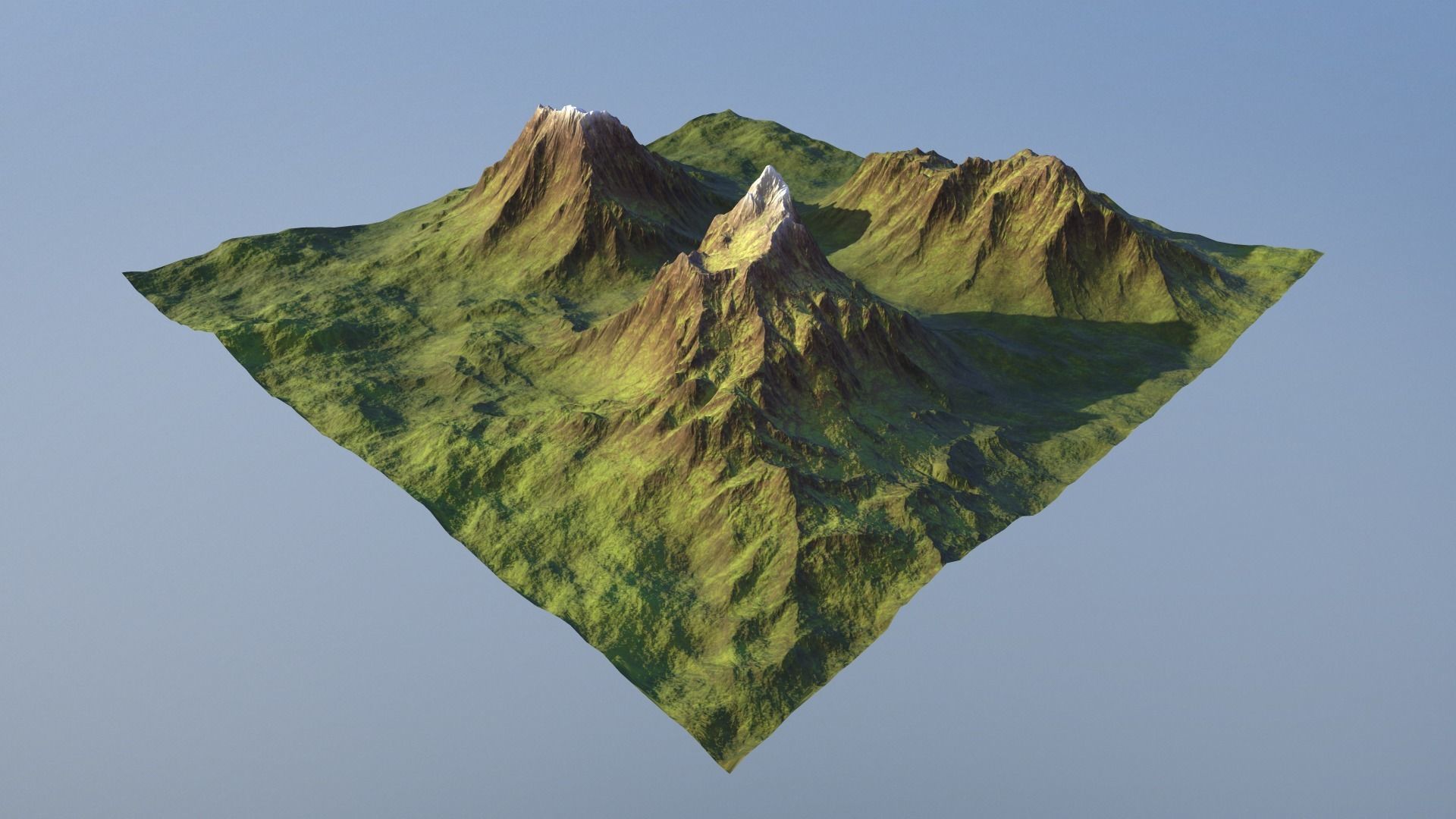 3D model Mountain Terrain Landscape Hills PBR and Unity Ready 08 VR ...