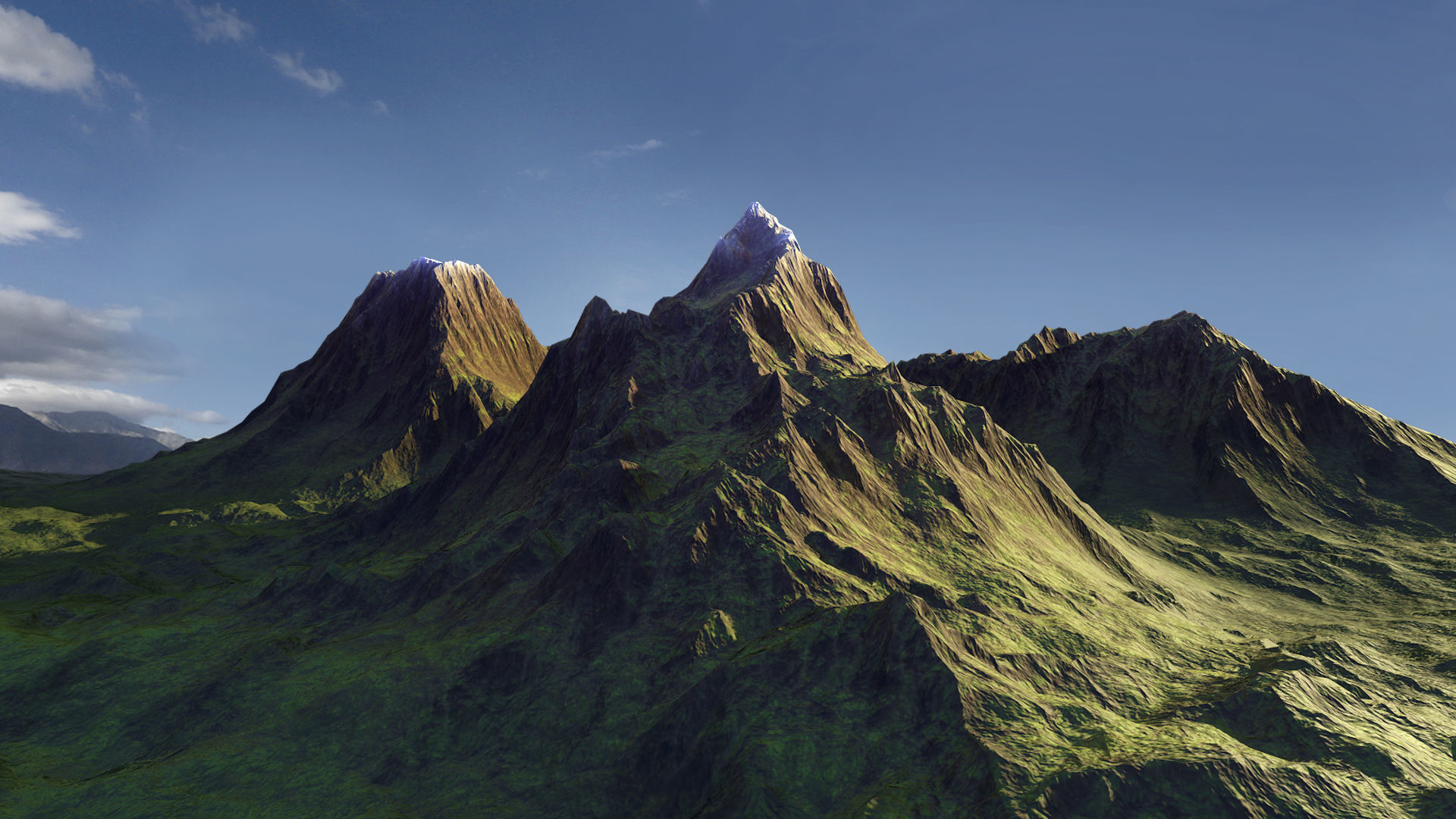 3D model Mountain Terrain Landscape Hills PBR and Unity Ready 08 VR ...