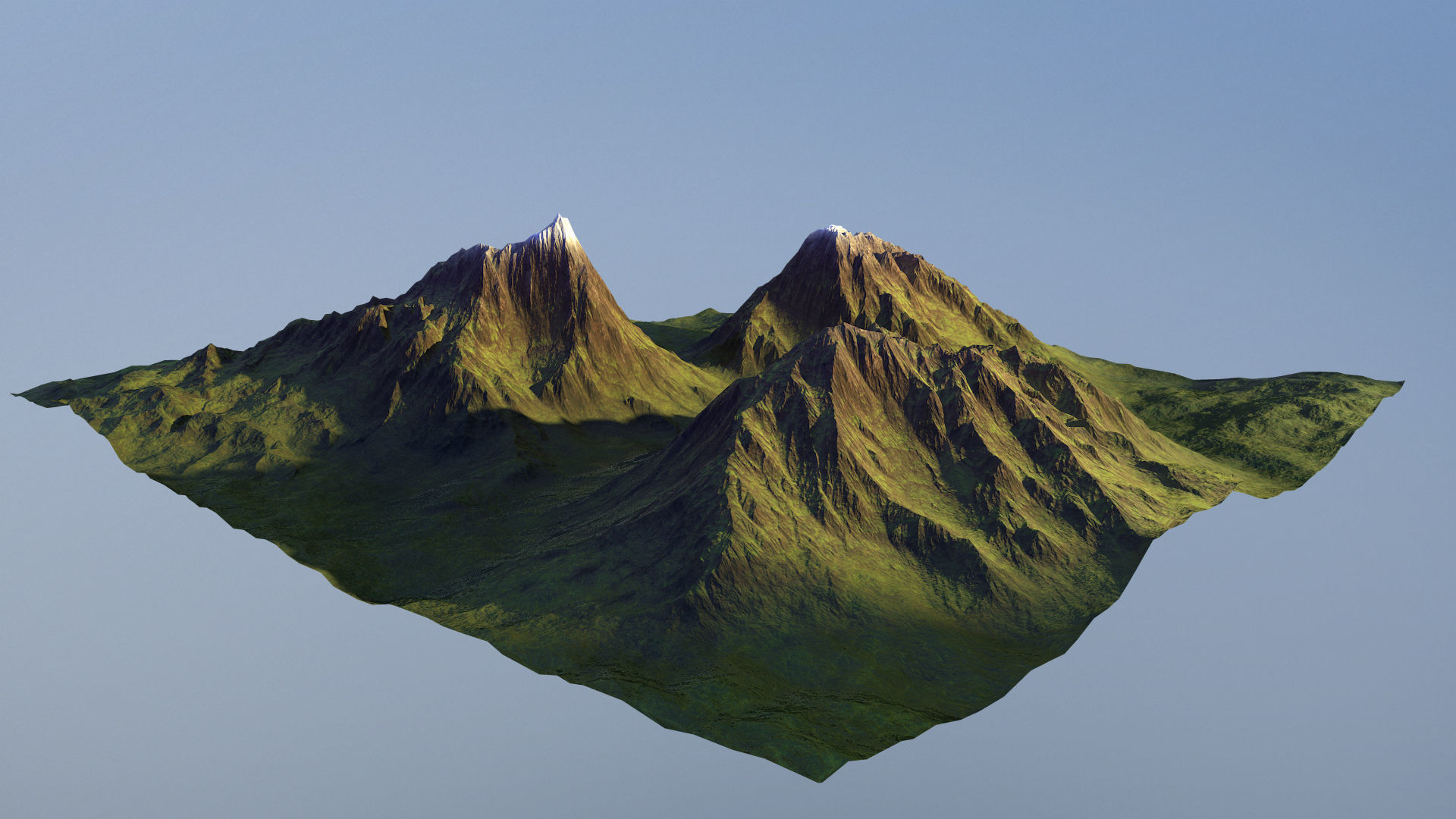 3D model Mountain Terrain Landscape Hills PBR and Unity Ready 08 VR ...