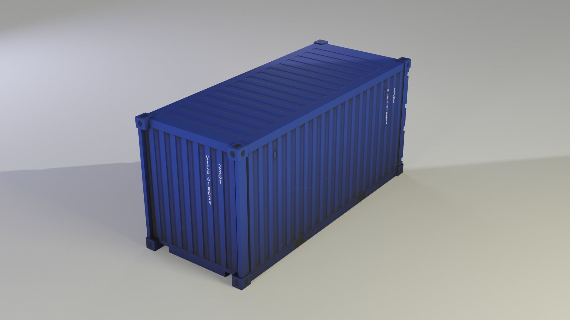 3D model 20ft Shipping Container Low-poly VR / AR / low-poly | CGTrader