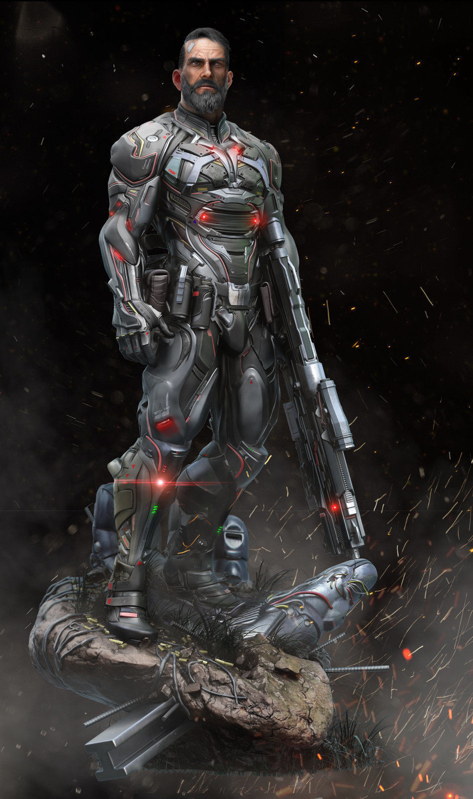 armed soldier stl files 3D model 3D printable | CGTrader