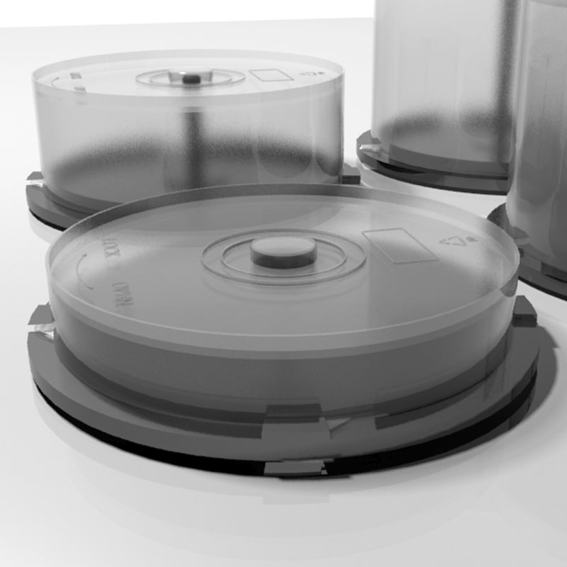 Compact Disc Spindles 3D model | CGTrader
