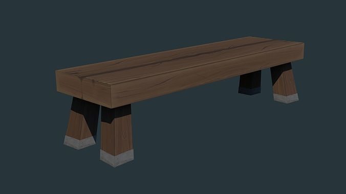 3D model Bench wooden VR / AR / low-poly | CGTrader