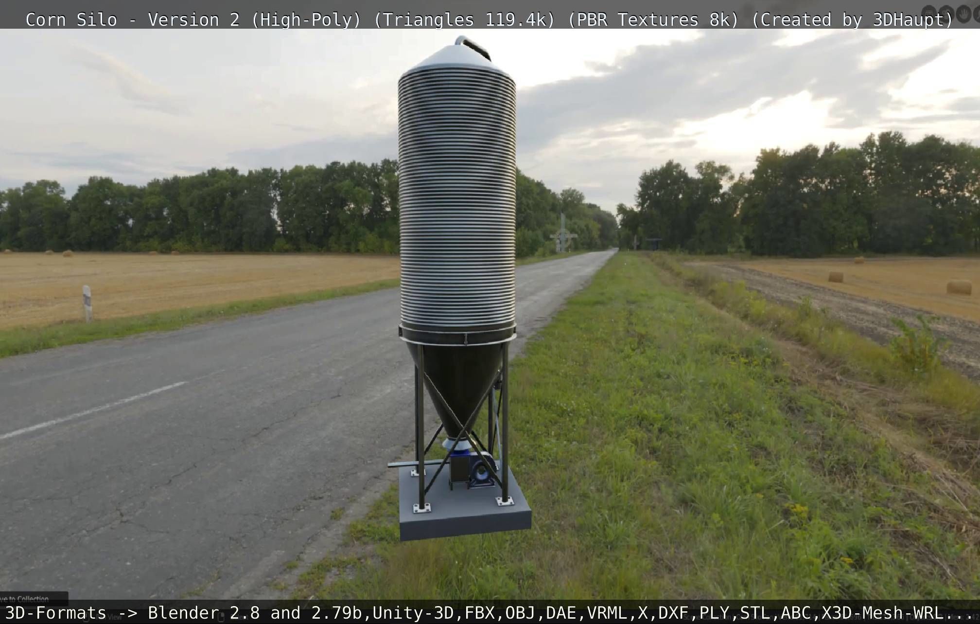 Corn Silo - Version 2 Aluminum Case - High-Poly 3D model animated ...