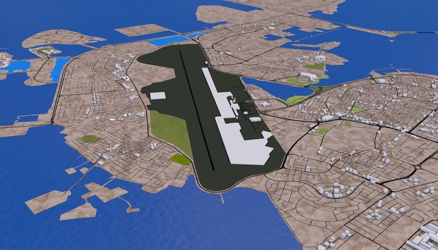 3D model Bahrain Full Manama City VR / AR / low-poly | CGTrader