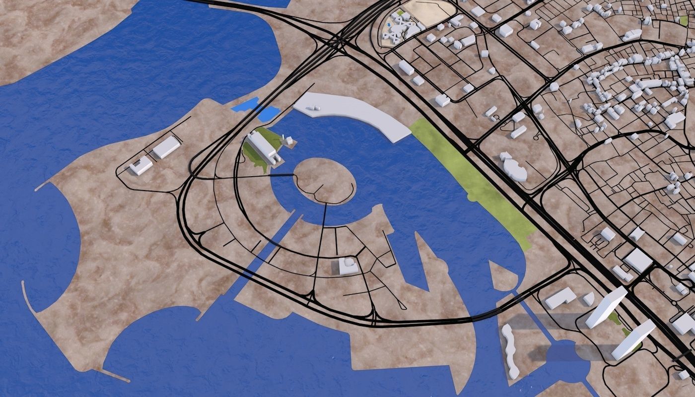 3D model Bahrain Full Manama City VR / AR / low-poly | CGTrader