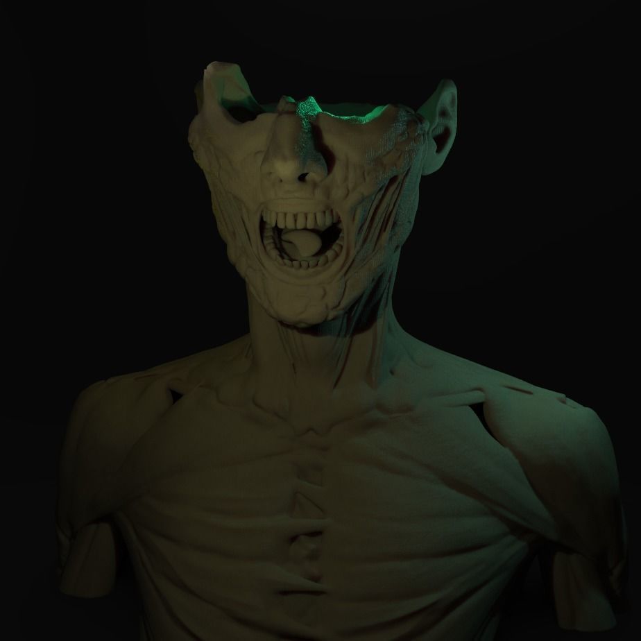 Half head 3D model | CGTrader