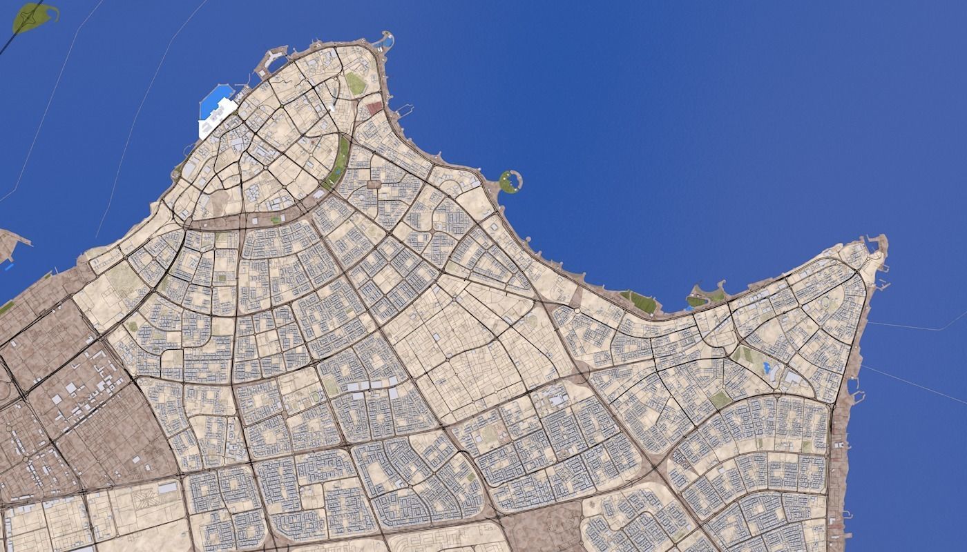 3D model Kuwait City entire Country VR / AR / low-poly | CGTrader