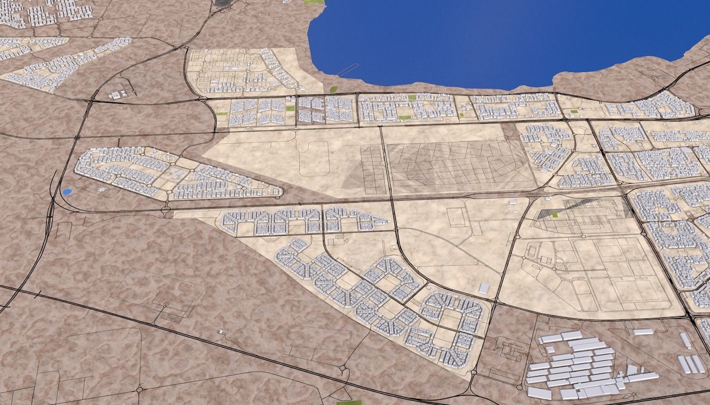 3D model Kuwait City entire Country VR / AR / low-poly | CGTrader
