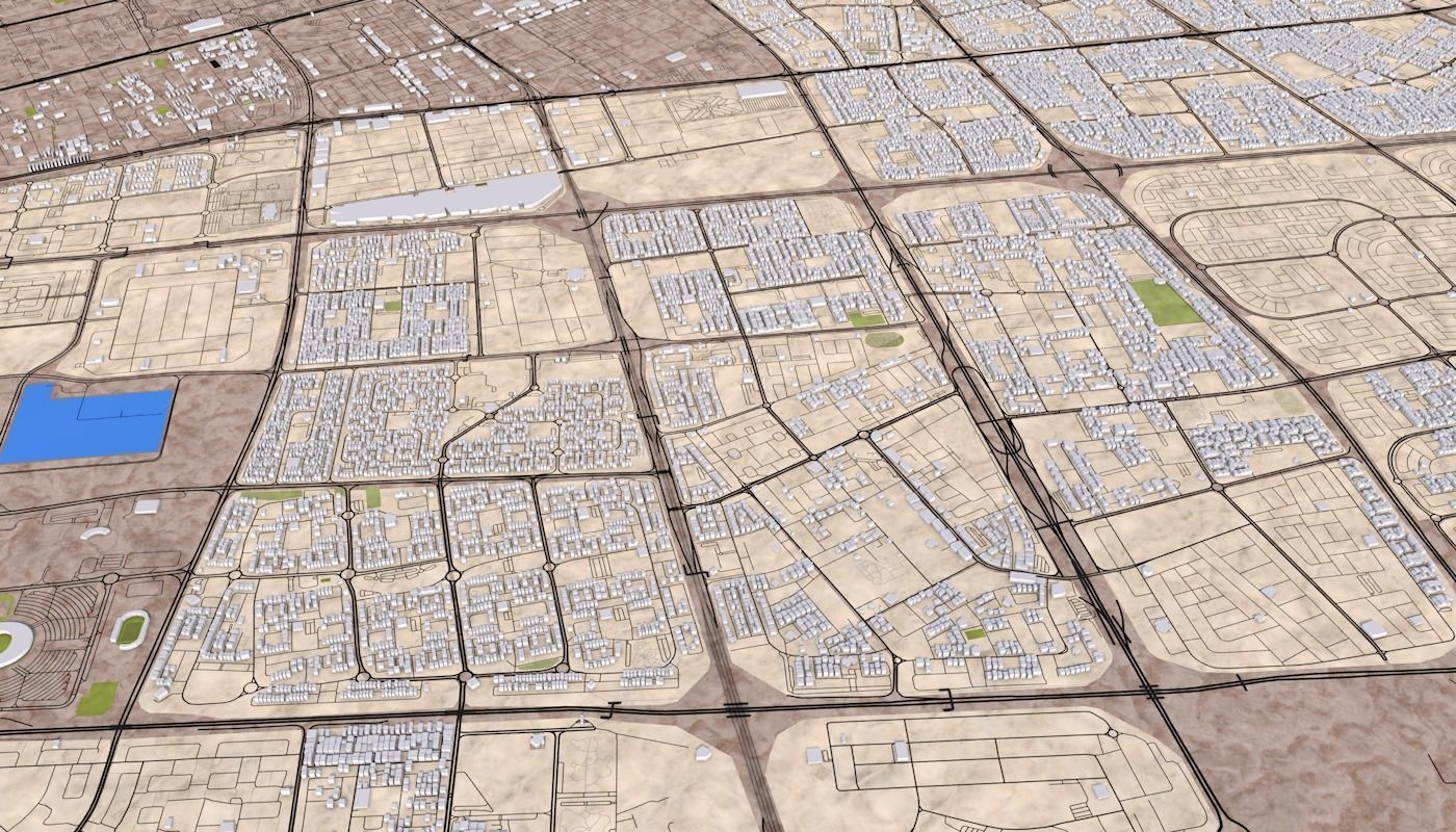 3D model Kuwait City entire Country VR / AR / low-poly | CGTrader
