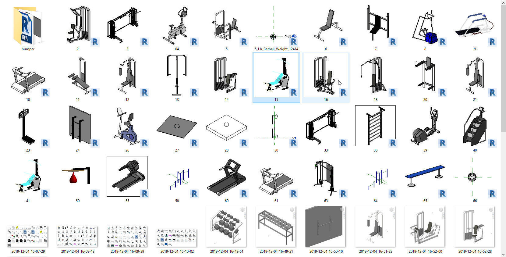 Gym tools set - Revit family 3D model | CGTrader