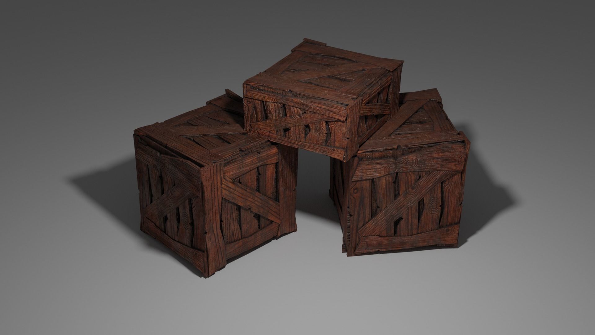 3D model Stylized wooden crates VR / AR / low-poly | CGTrader
