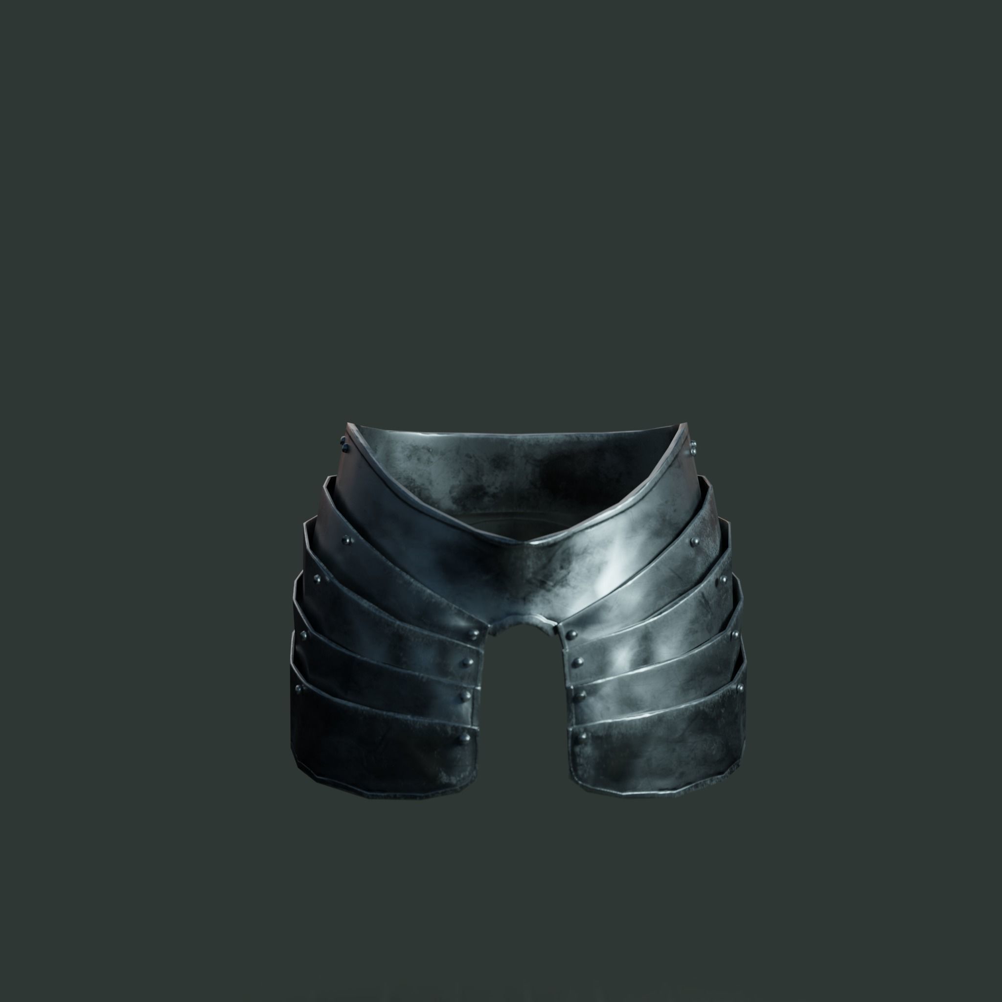 3D model Medieval armor parts 001 - skirt VR / AR / low-poly | CGTrader