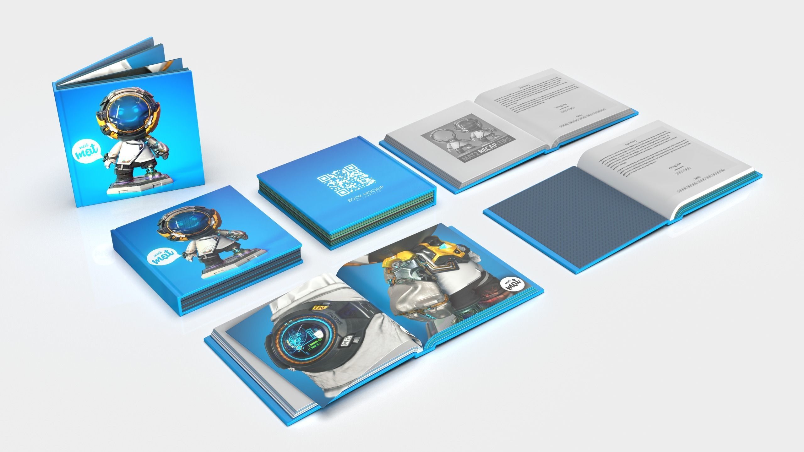 Hardcover book mockup Collection Subdiv ready 3D model | CGTrader