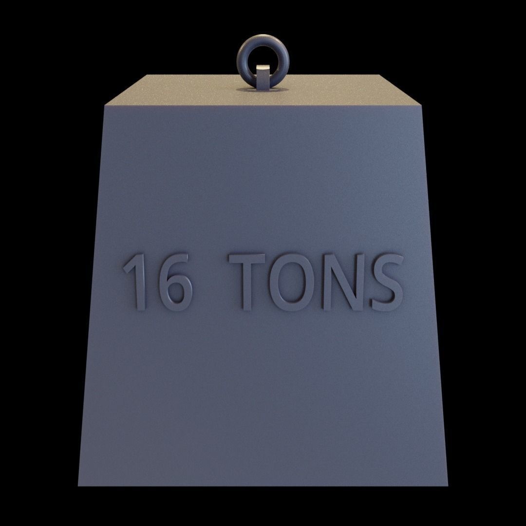 Monty Pythons Flying Circus 16 Ton Weight free 3D model 3D printable ...