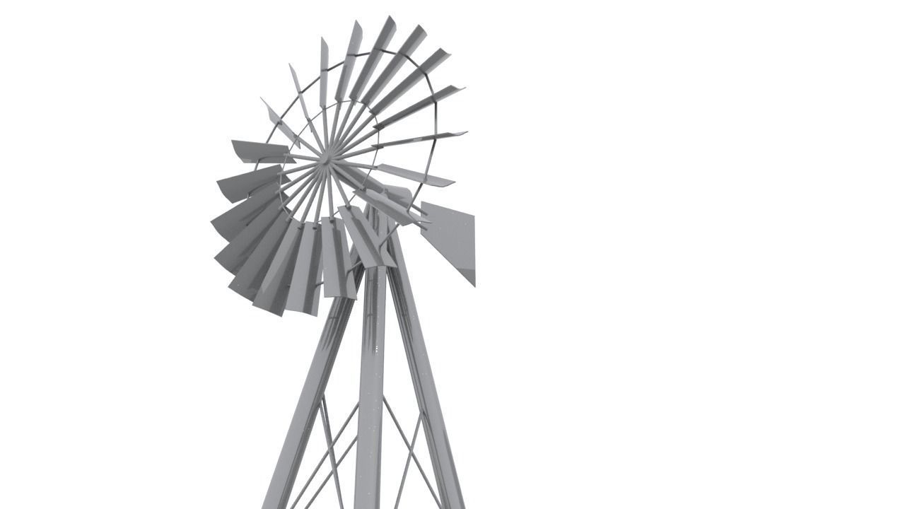 Animated wind pump free 3D model animated | CGTrader